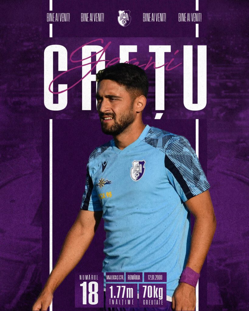Bun venit, Geani Crețu! – Site oficial FC Argeș – fotbal